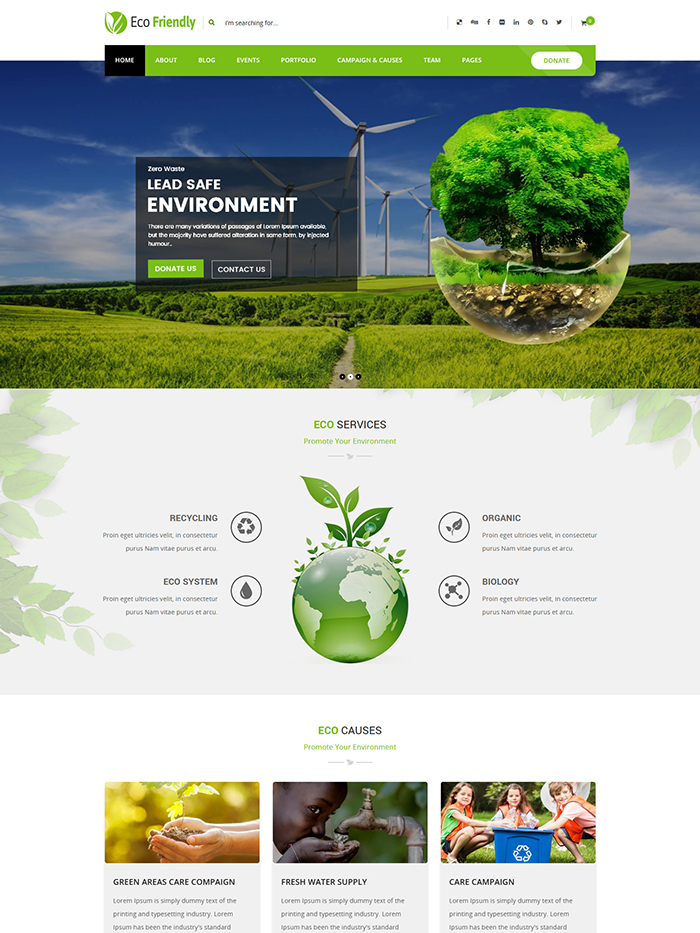 10+ Best Eco-Friendly WordPress Themes for Organic & Nature Website